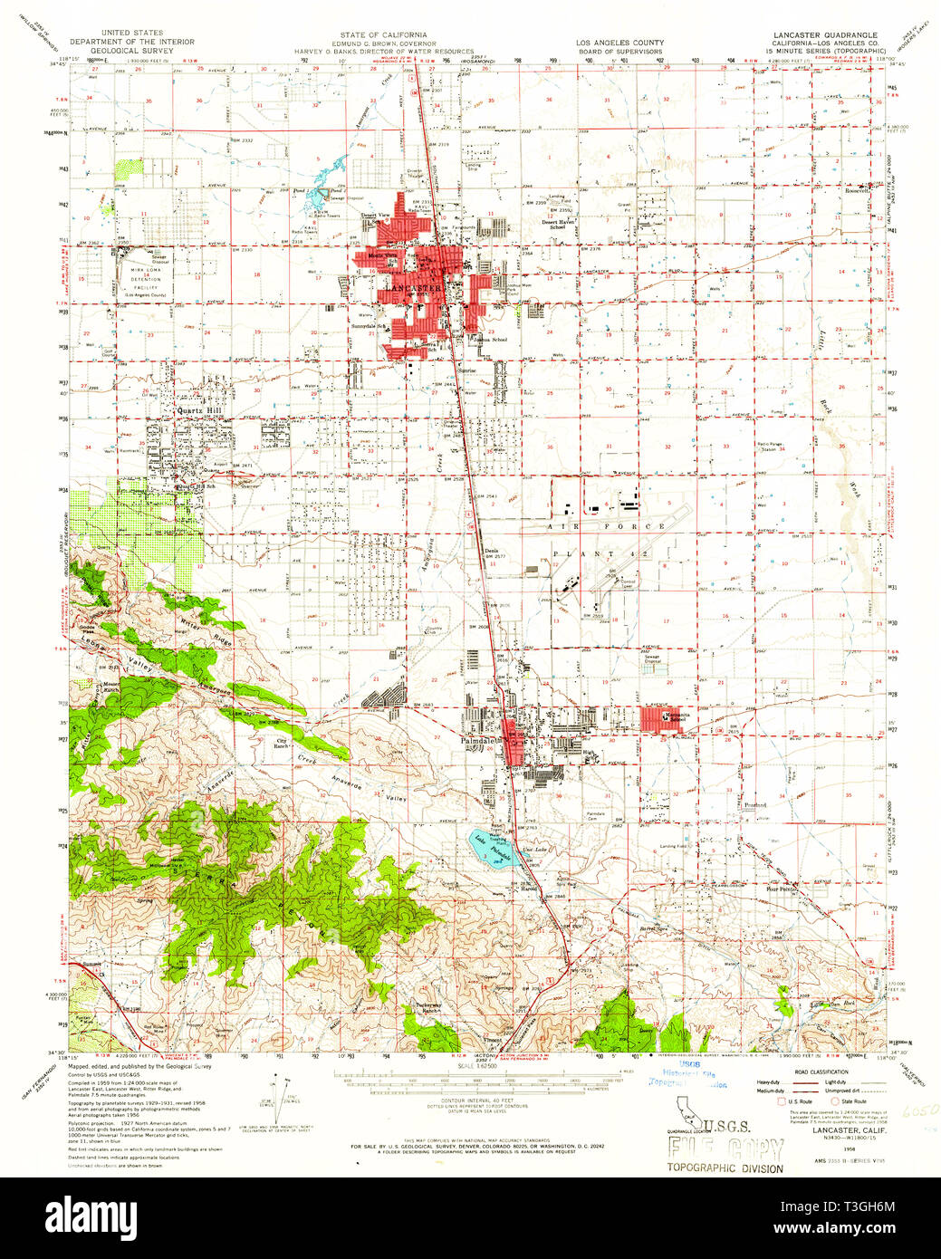 Lancaster california map hi-res stock photography and images - Alamy