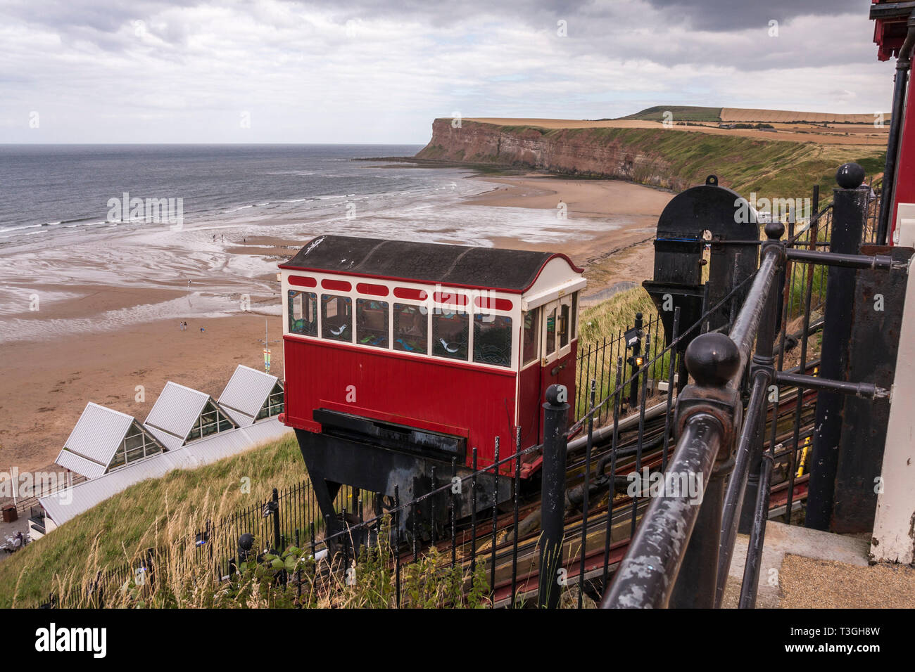 The Funicular cliff lift at Saltburn by the Sea, England,UK Stock Photo ...