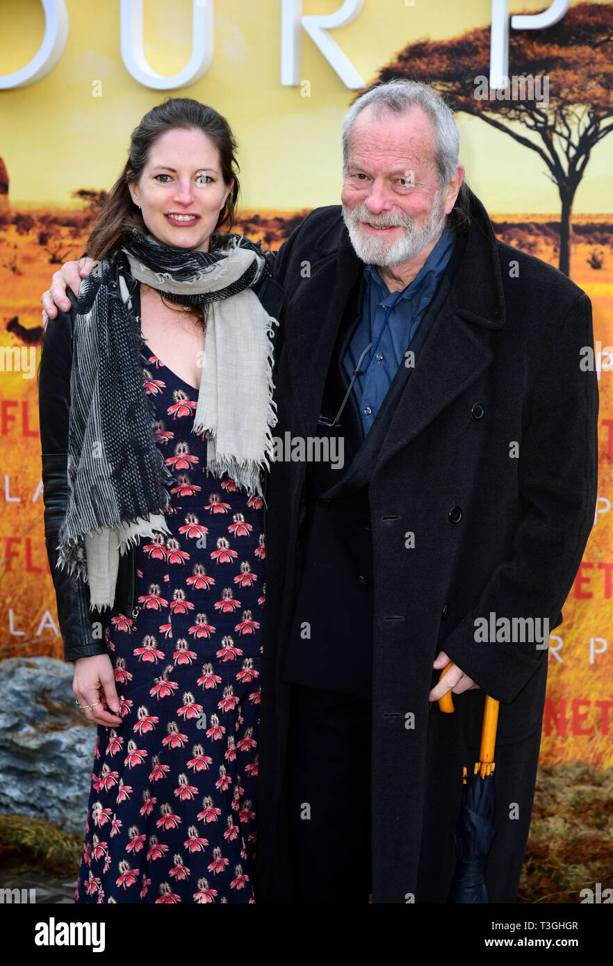 Holly Gilliam and Terry Gilliam attending the global premiere of ...