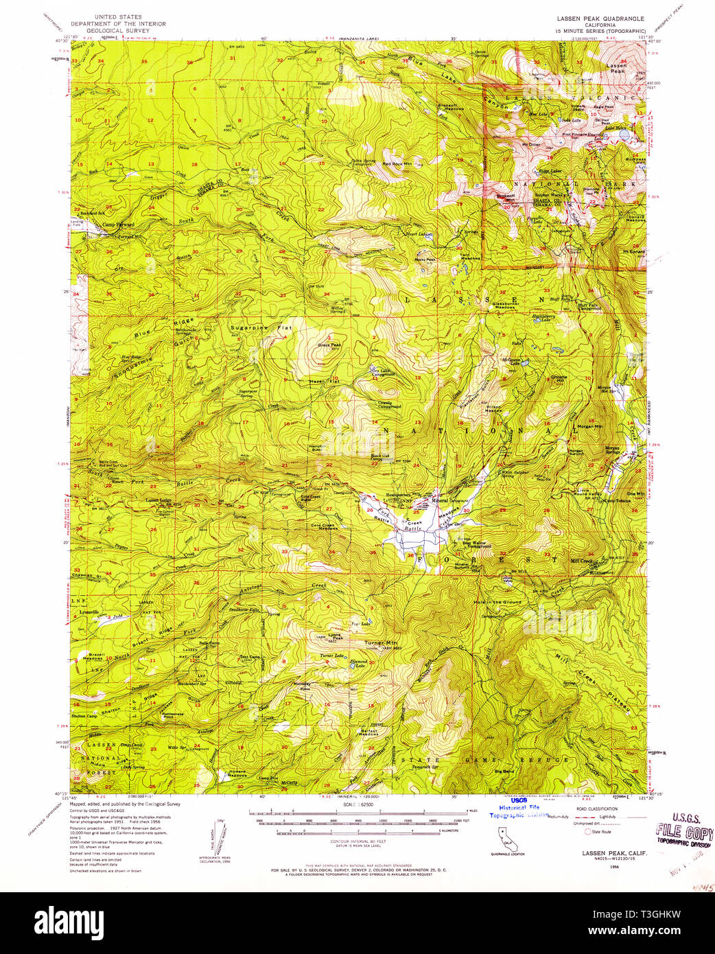 Lassen map hi-res stock photography and images - Alamy