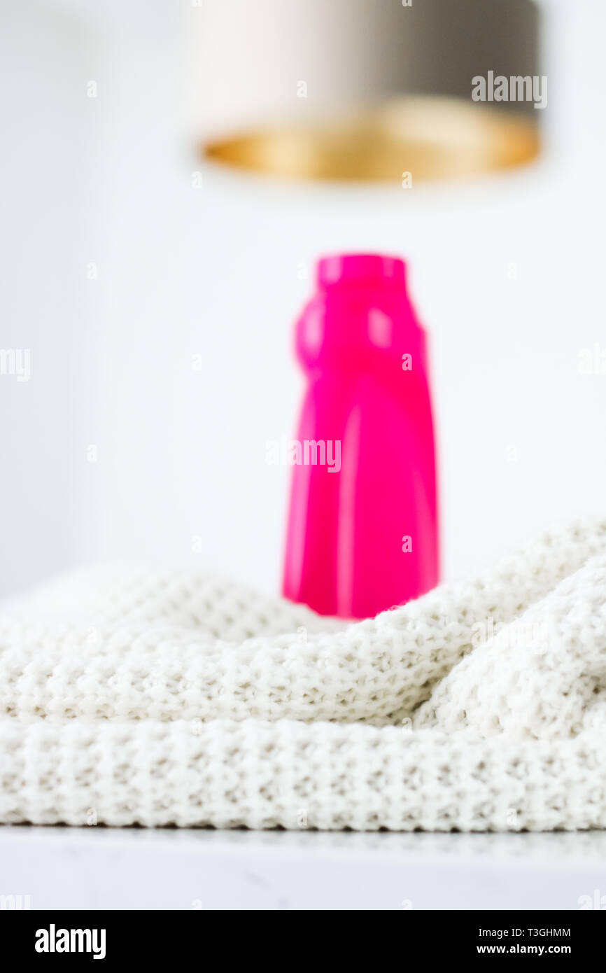 Housekeeping, fabric textures and handmade knitwear concept - Warm ...