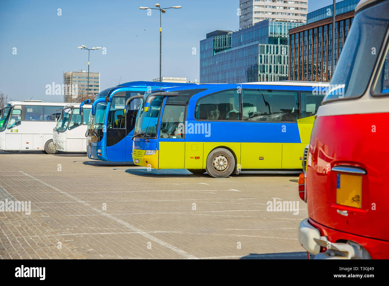 Tourist Bus Parking Lot High Resolution Stock Photography and Images ...