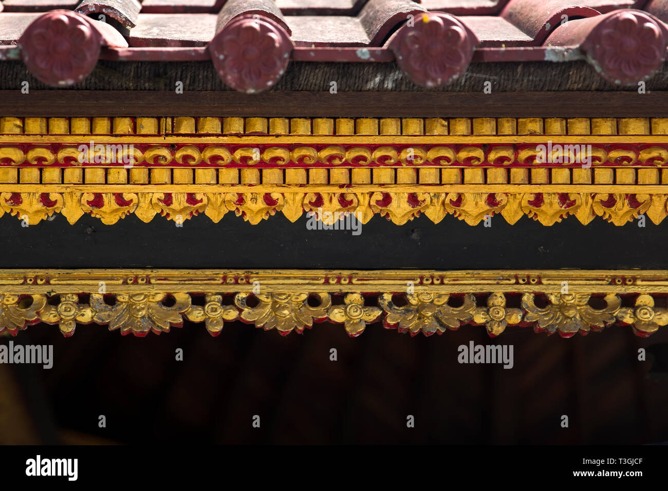 Detail from the Ulun Danu Beratan Temple in Bali, Indonesia Stock Photo ...