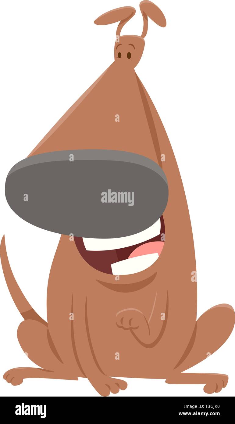 Brown big dog cartoon illustration hi-res stock photography and images ...