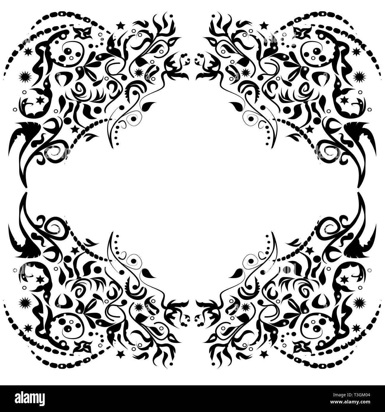 Vignette and decorative branched background Stock Vector Image & Art ...