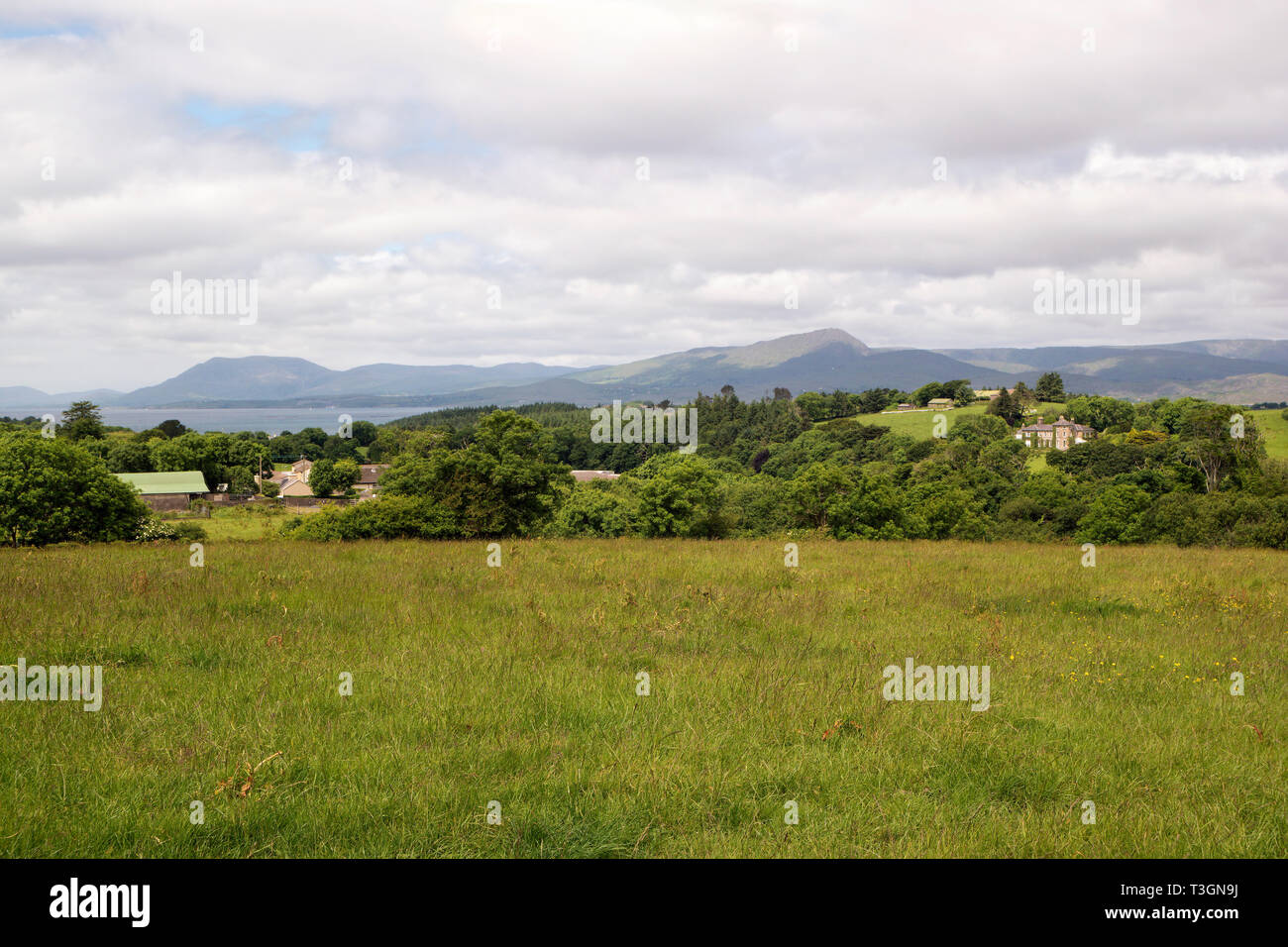 Surroundigs of the town of Bantry with view to Bantry Bay and Caha ...