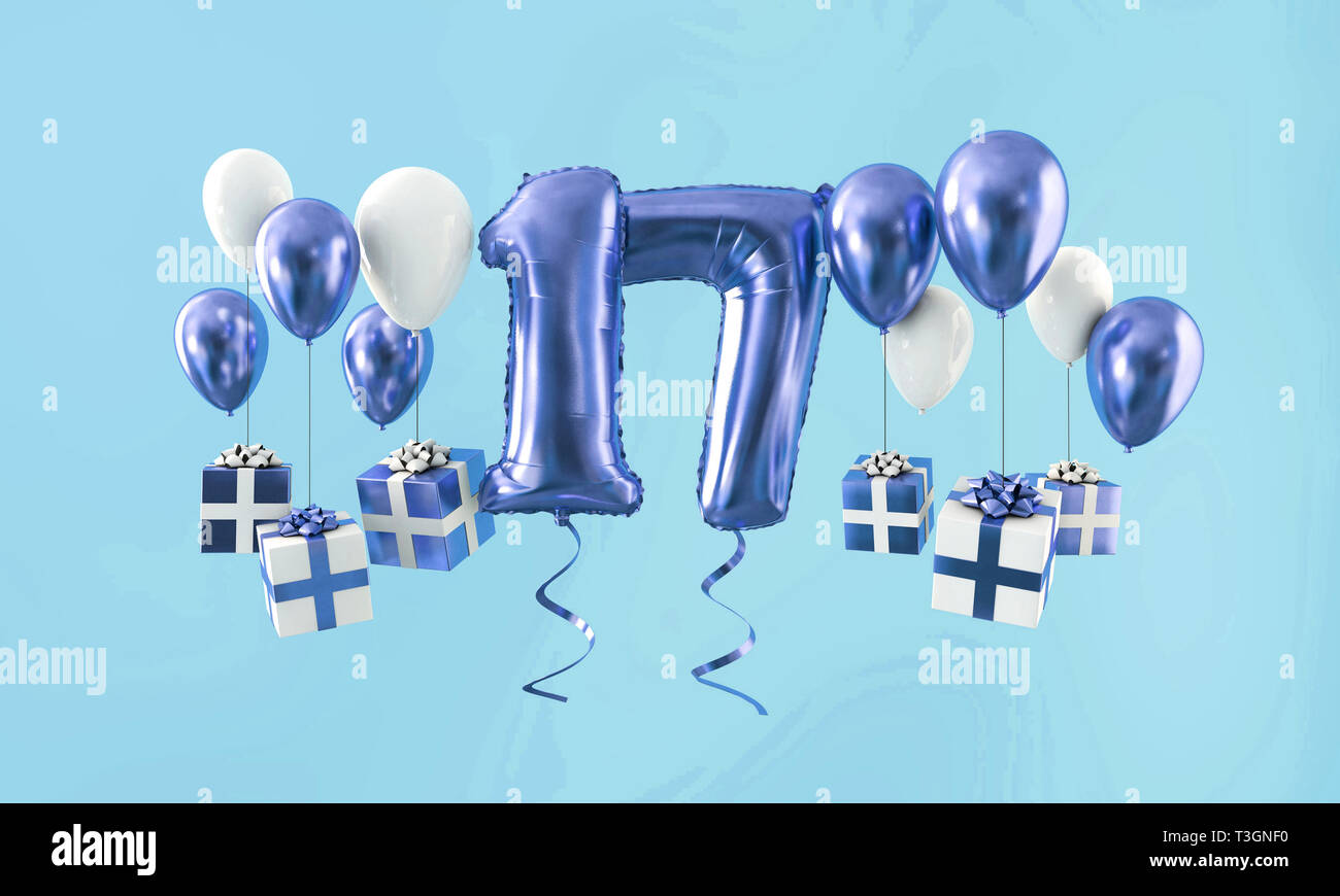 3d number 17 hi-res stock photography and images - Alamy