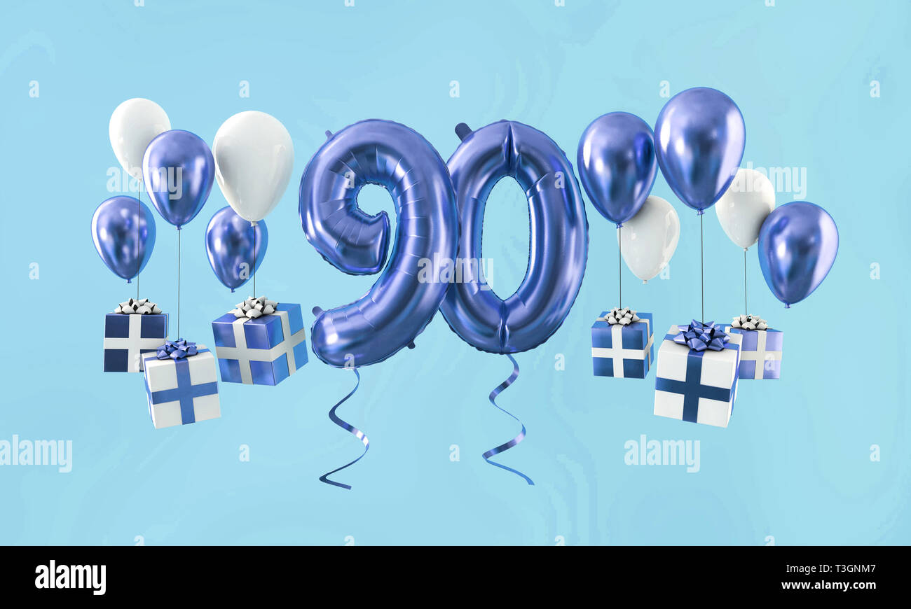 90th birthday balloon hi-res stock photography and images - Alamy