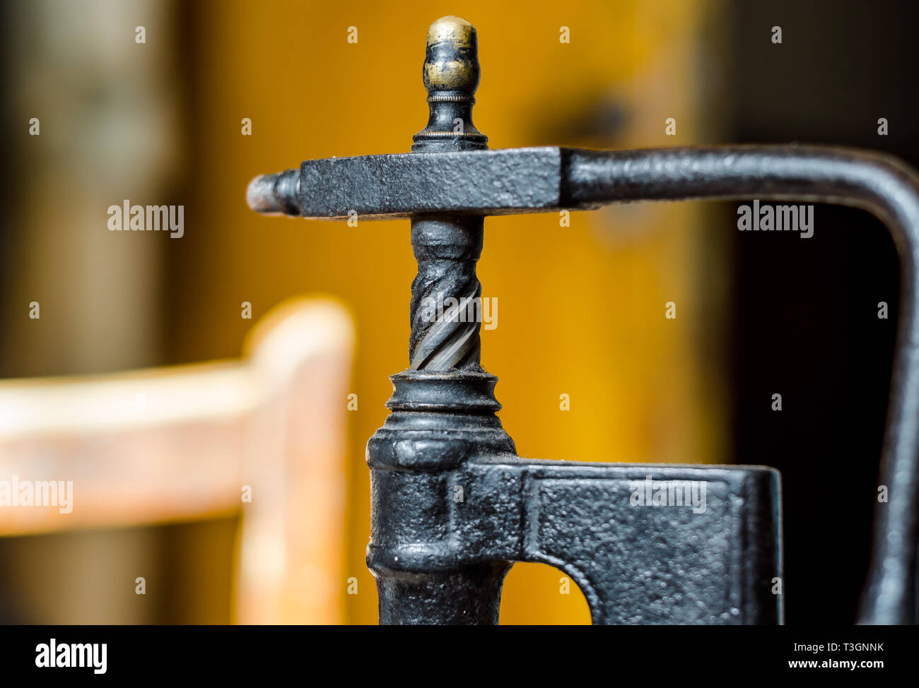 Vintage hand-press for setting rivets on clothes. The shoemaker's ...