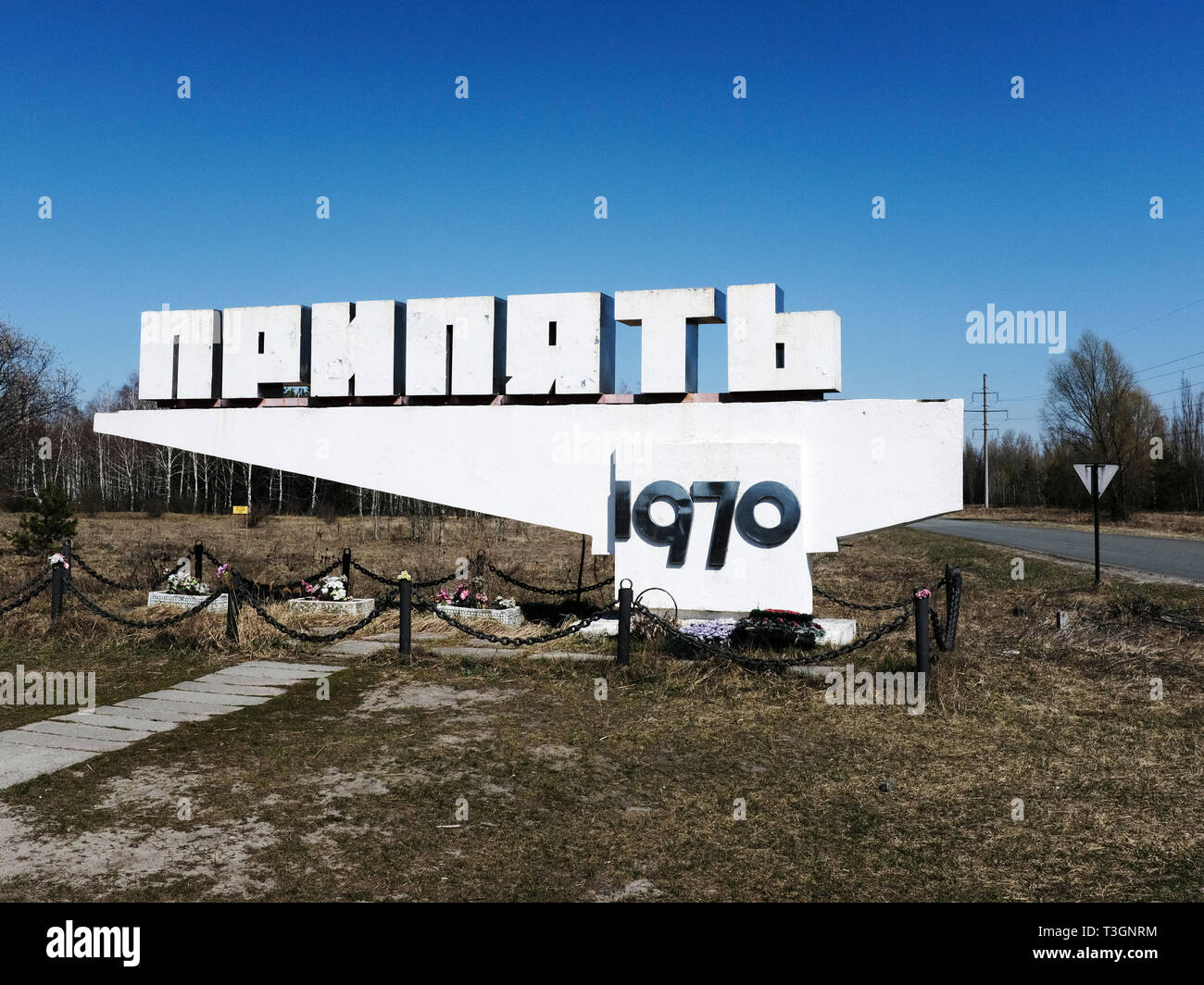 Pripyat town sign hi-res stock photography and images - Alamy
