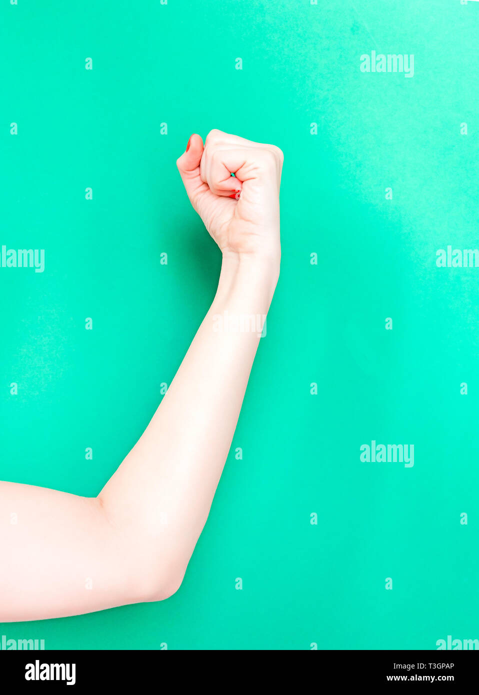 The Flexing or Strong Arm Hand Sign. Use the flexed biceps sign to ...