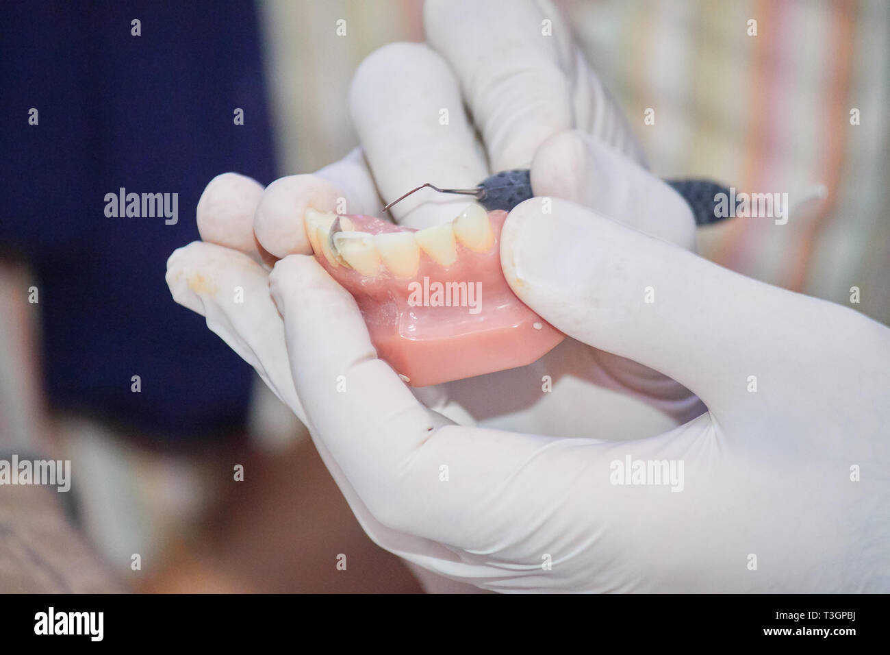 dental technician working in a lab Stock Photo - Alamy