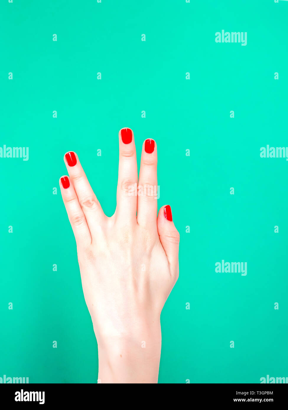 The Live Long And Prosper Hand Sign. Used when you want to convey ...