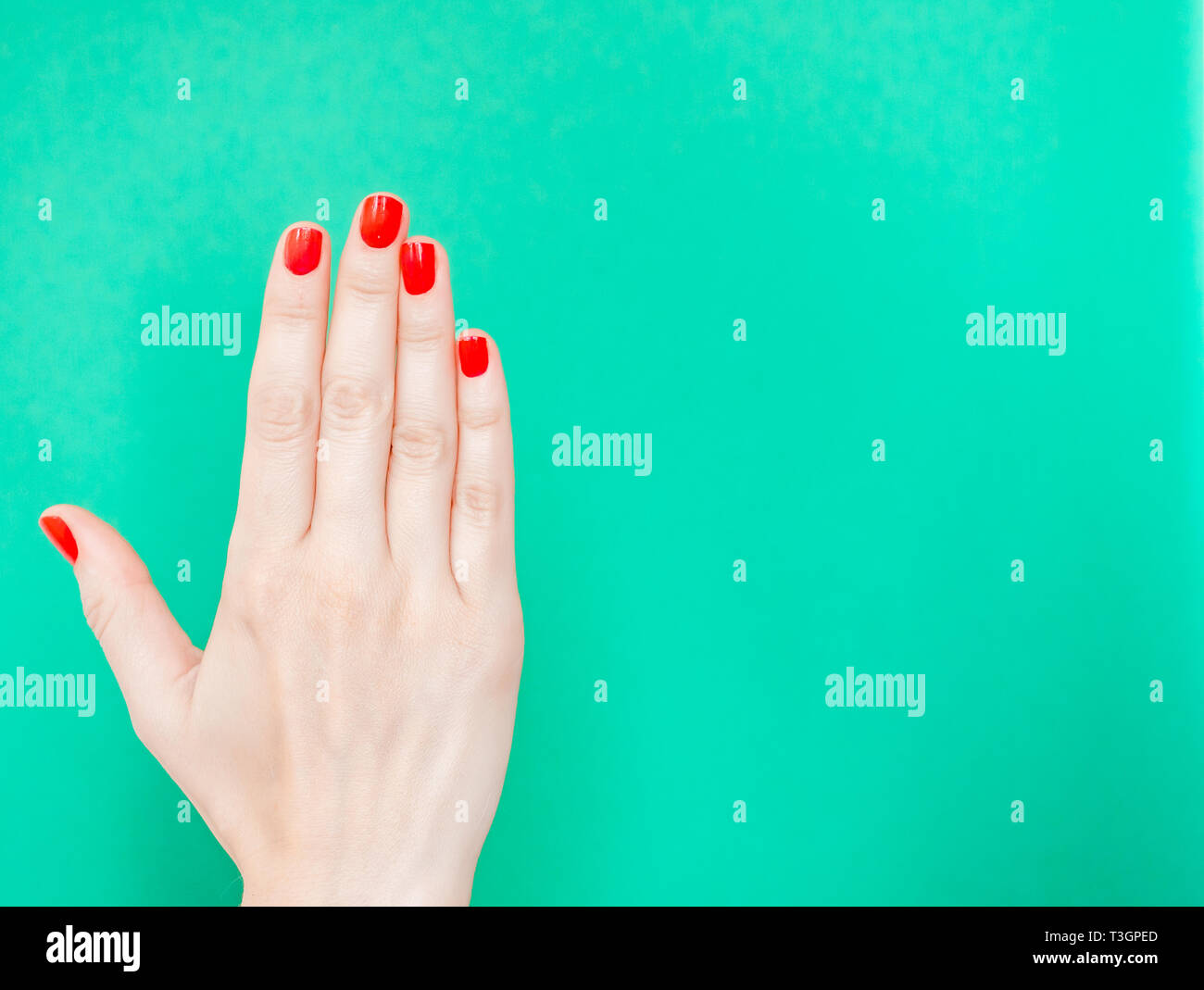 Hand showing stop sign. Use the palm of your hand to show when you want ...