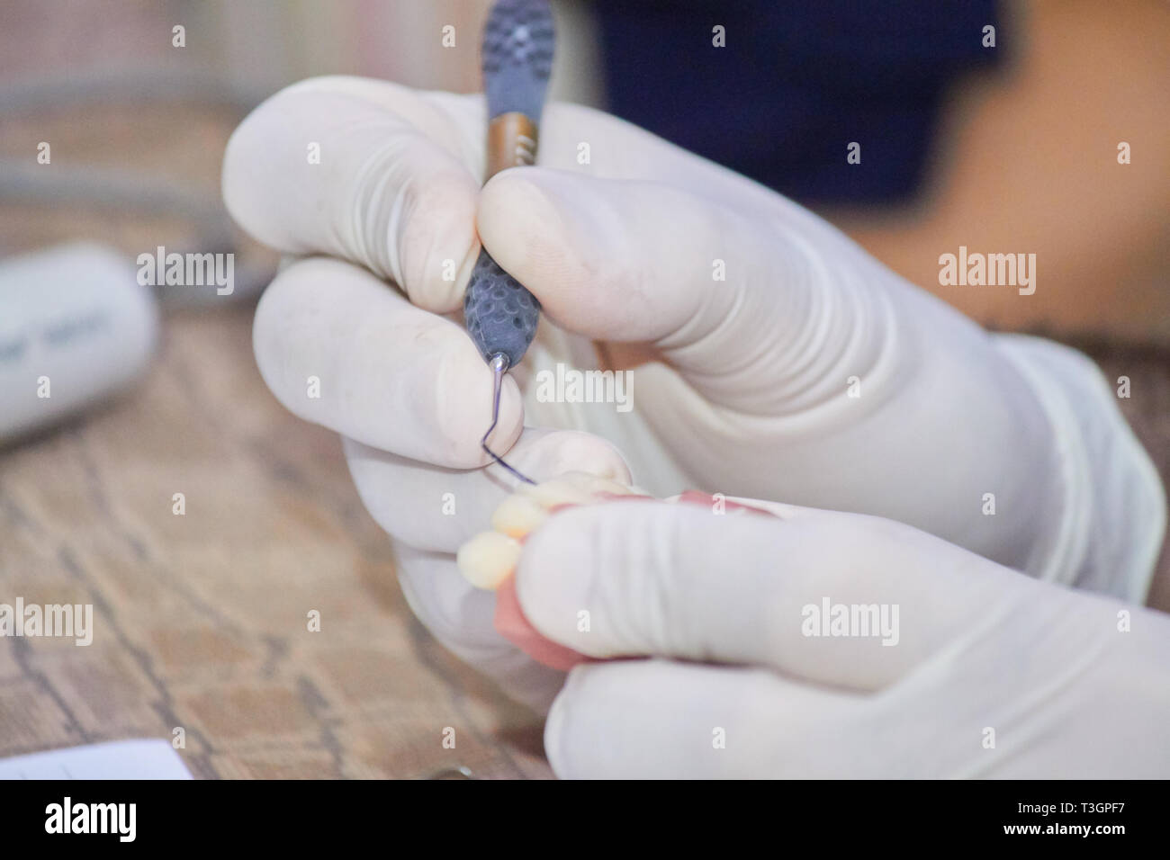 dental technician working in a lab Stock Photo - Alamy