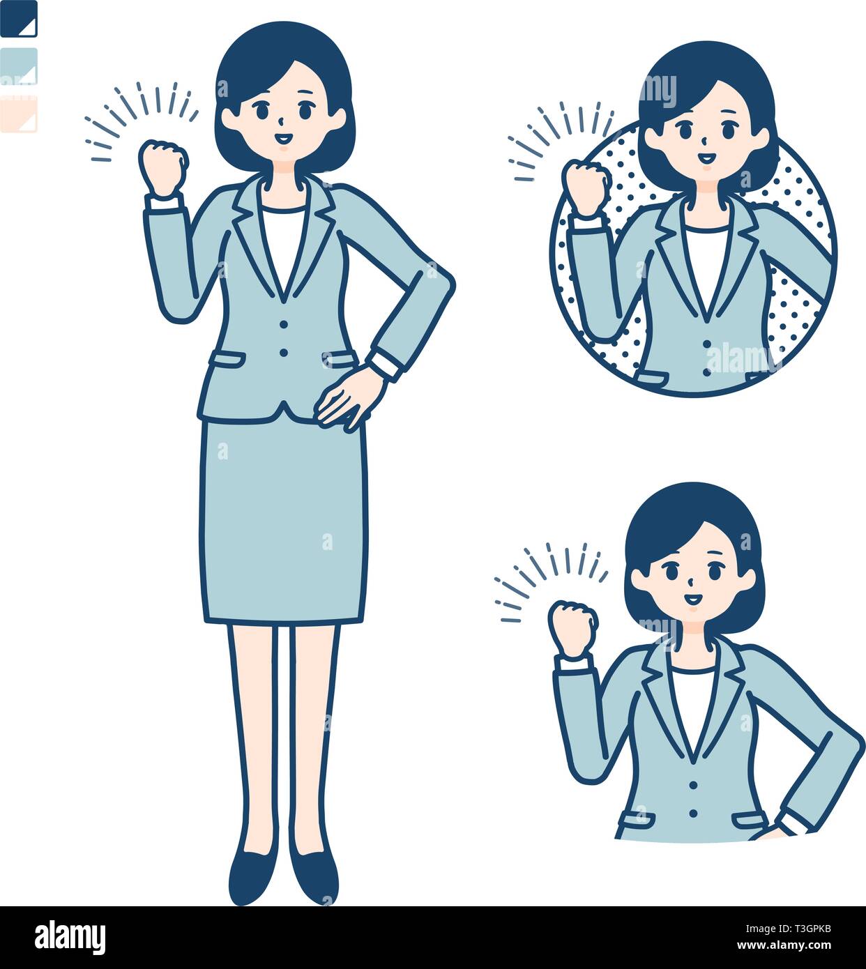 Woman fist pump Stock Vector Images - Alamy