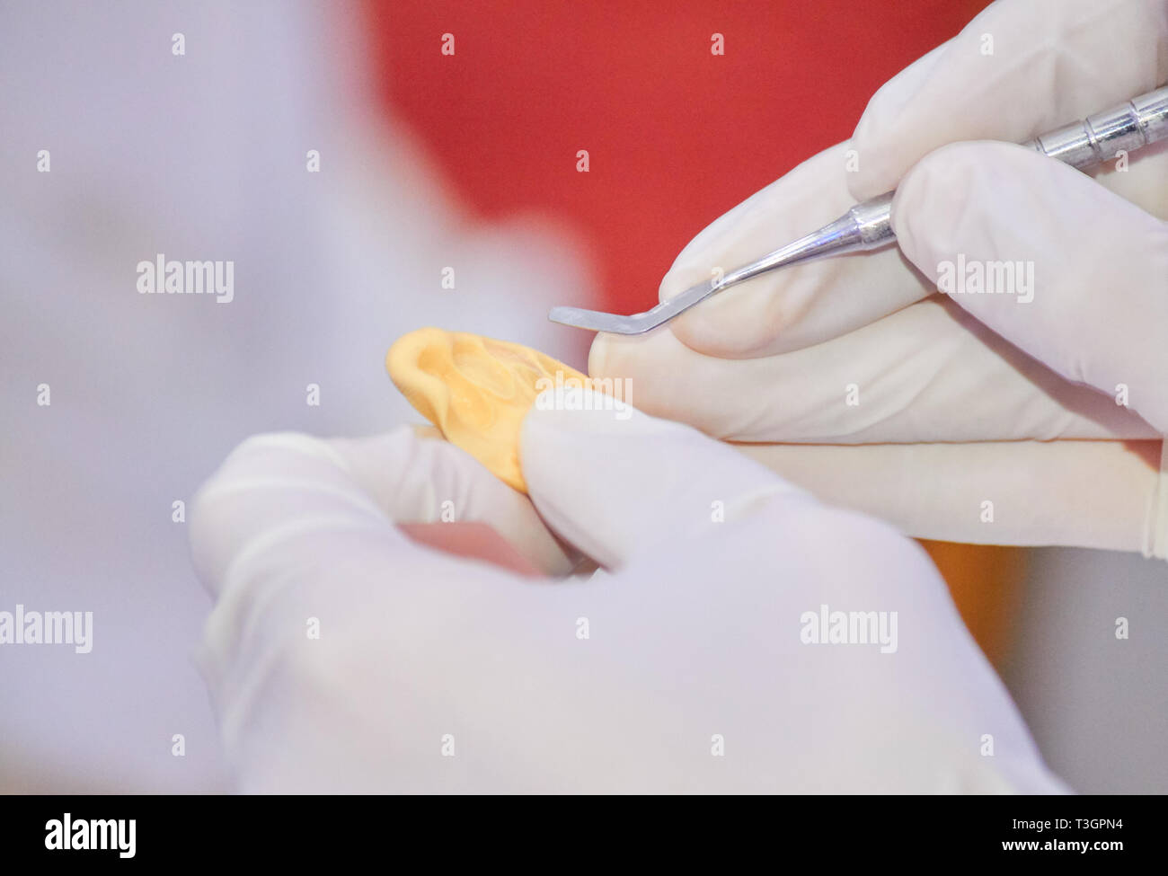 dental technician working in a lab Stock Photo - Alamy
