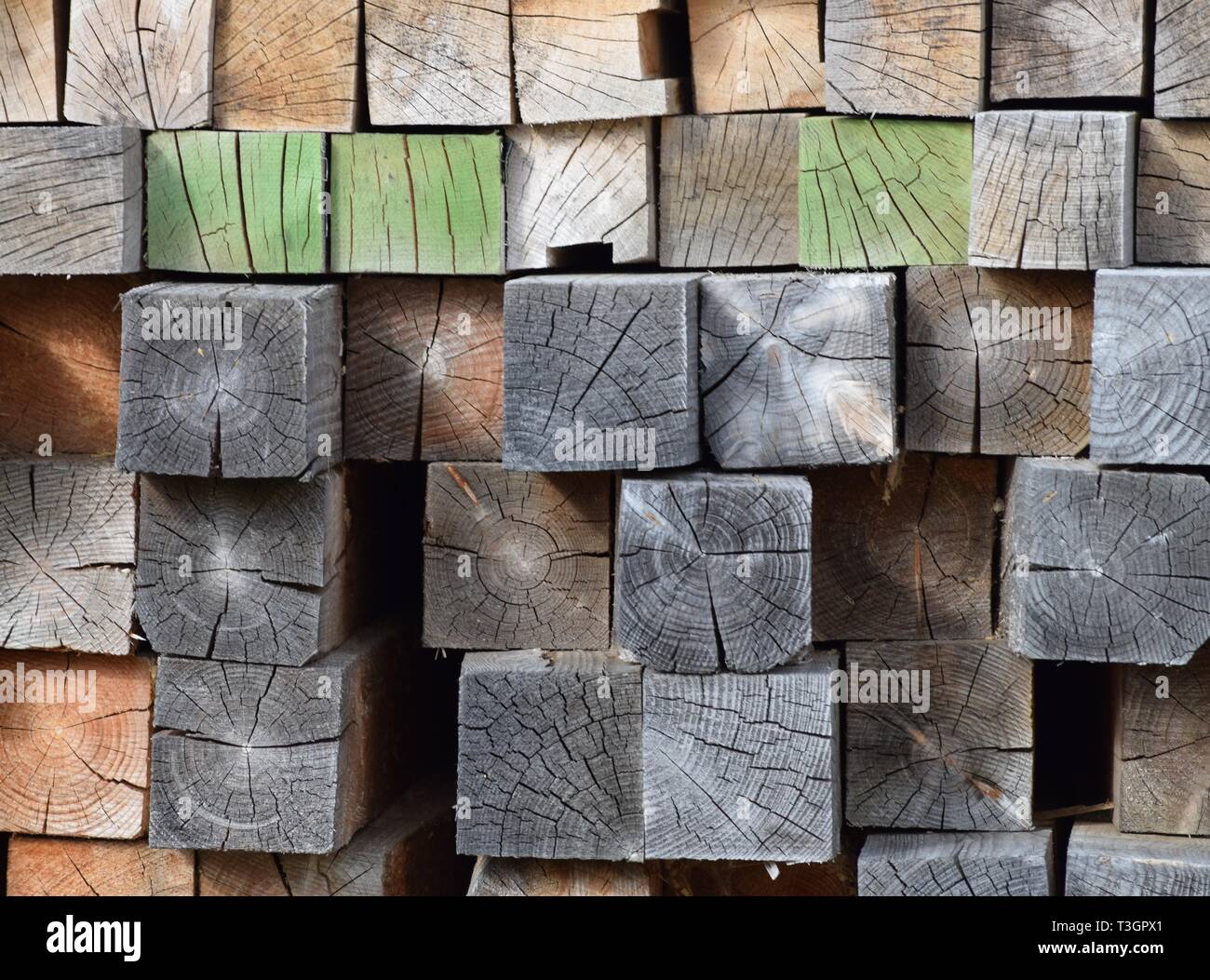 Wooden squared timbers building hi-res stock photography and images - Alamy