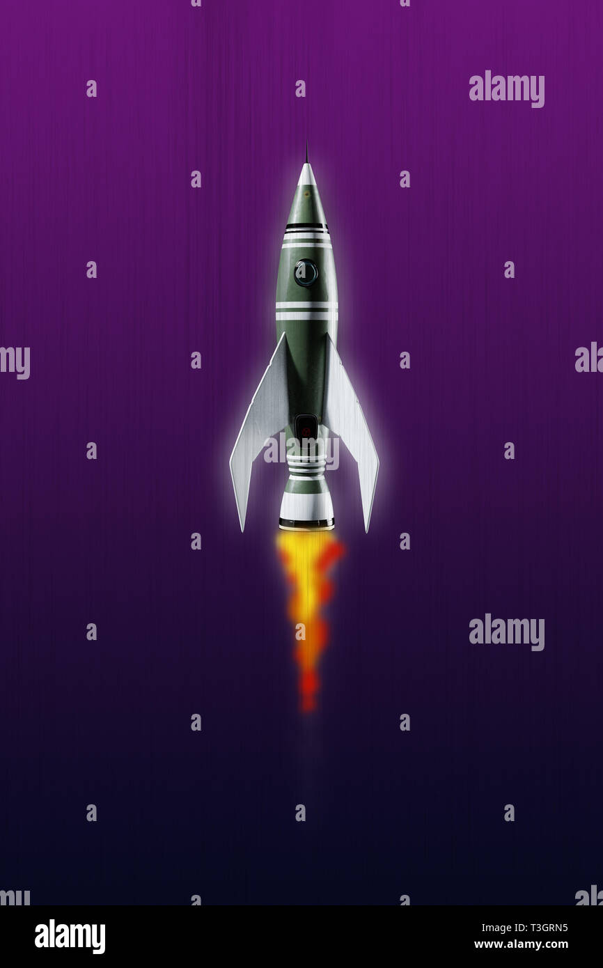 Old rocket toy hi-res stock photography and images - Alamy