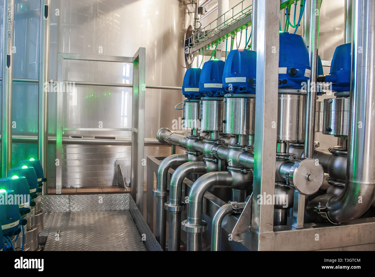 Blocks controlling the operation of the milk processing plant at the ...
