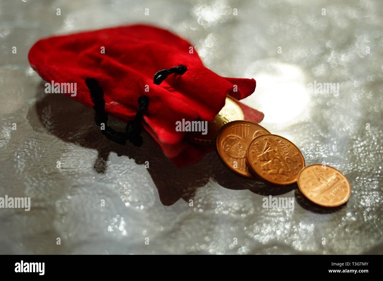 A bag of euro coins hi-res stock photography and images - Alamy