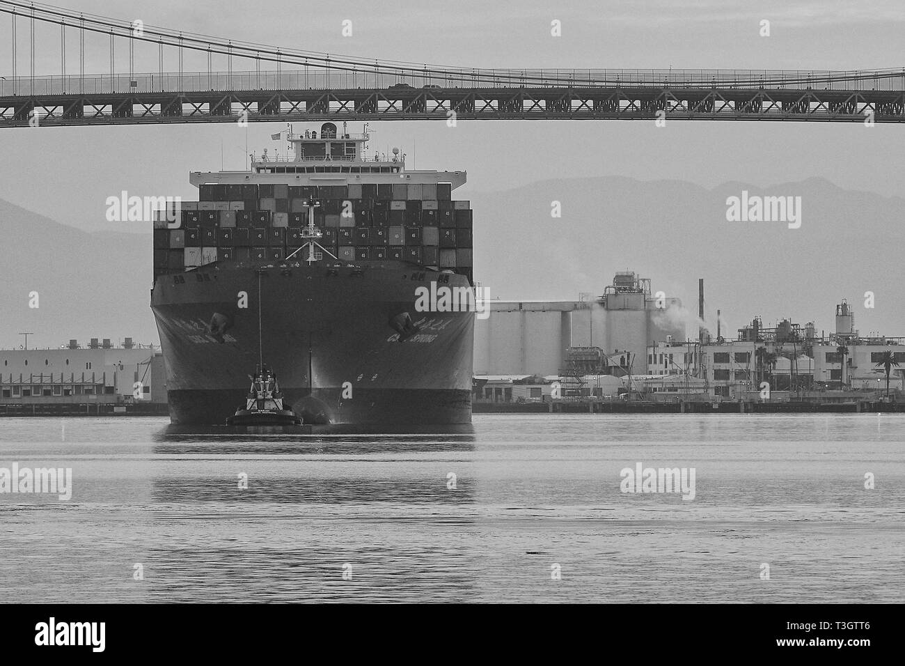 Black & White Photo Of The COSCO SHIPPING Container Ship, CSCL AUTUMN ...