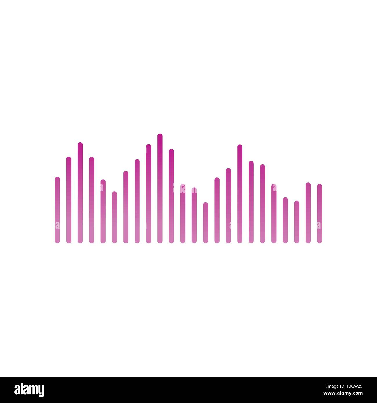 sound wave icon. Vector illustration, flat design Stock Vector Image ...