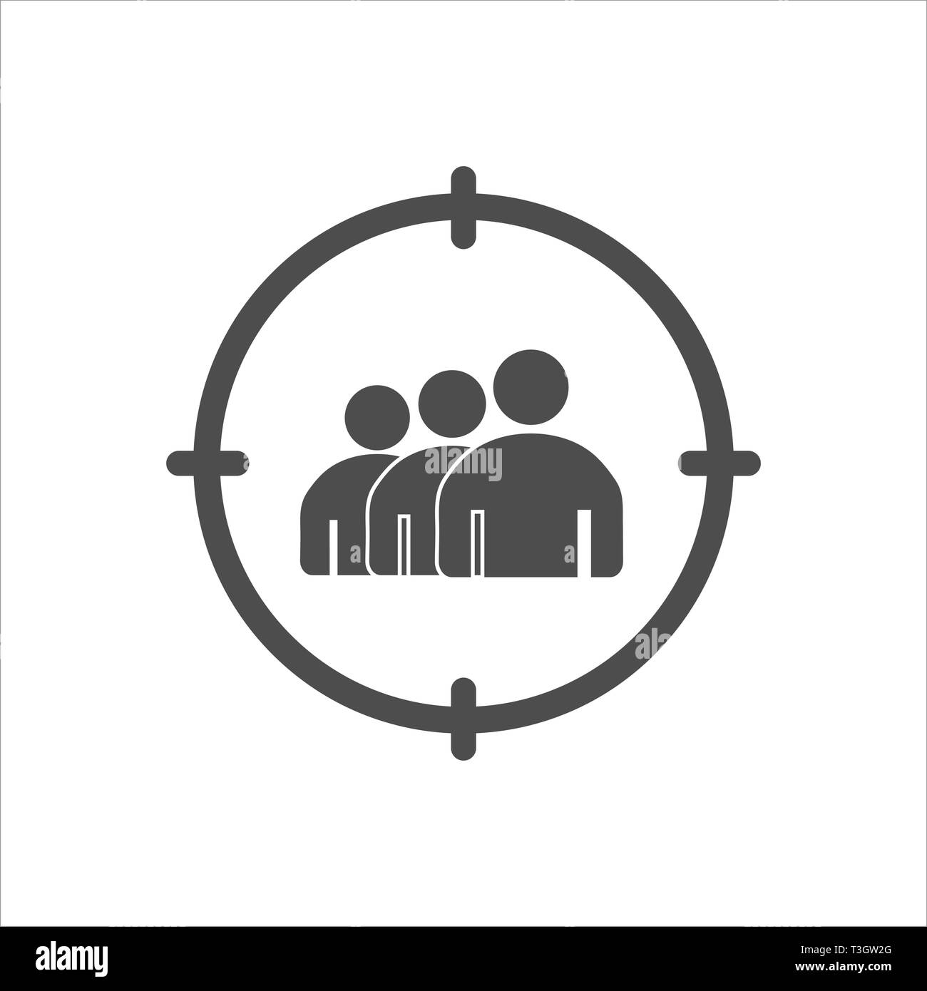 Audience, people target icon. Vector illustration, flat design Stock ... Audience, people target icon. Vector illustration, flat design Stock ...