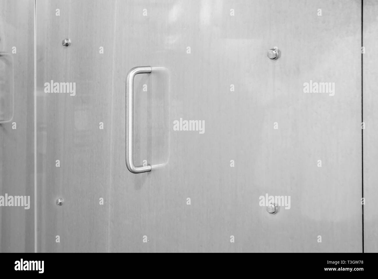 Metal Handle On Metal Door In Stainless Steel Stock Photo Alamy metal-handle-on-metal-door-in-stainless-steel-stock-photo-alamy