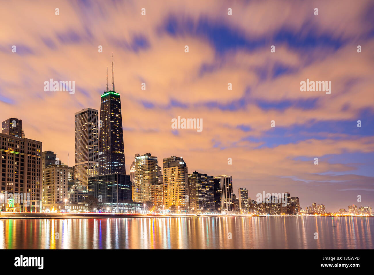 Chicago sunset hi-res stock photography and images - Alamy