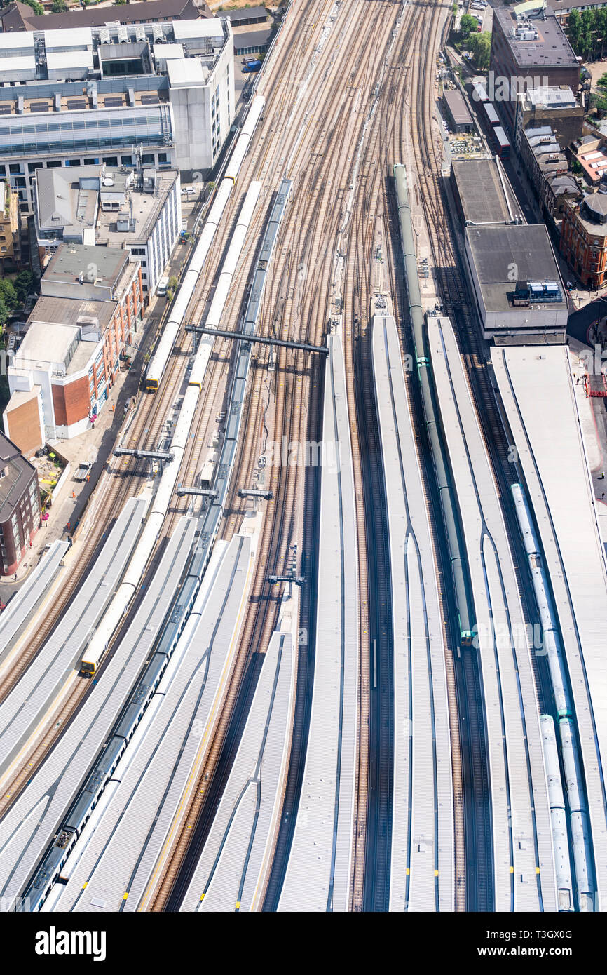 London tube train aerial hi-res stock photography and images - Alamy