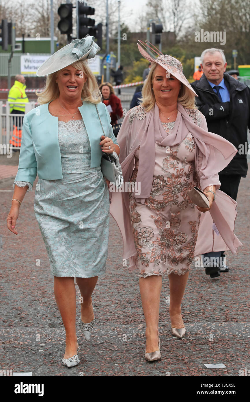 Racegoers arrive on day one of the 2019 Randox Health Grand National ...