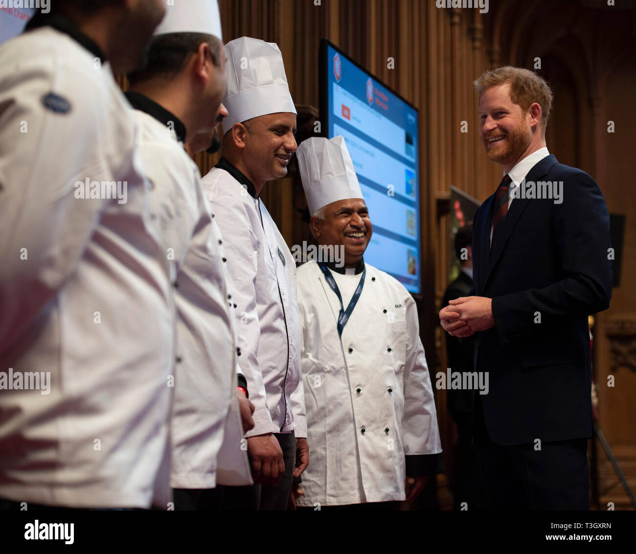 The Duke of Sussex meets the chefs that have prepared the curry feast ...