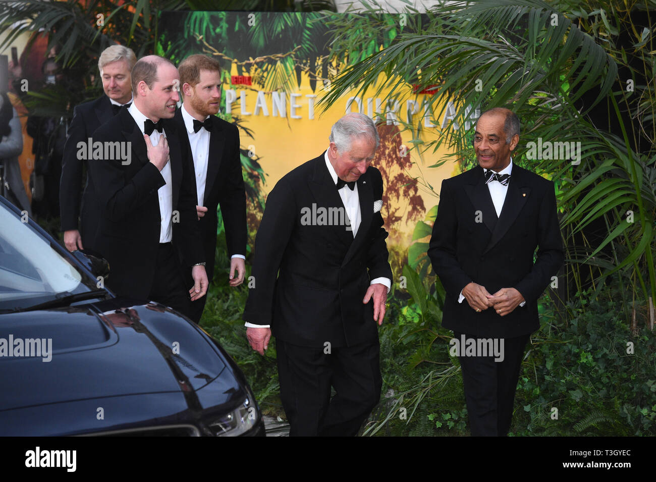 (left to right) The Duke of Cambridge, the Duke of Sussex, the Prince ...