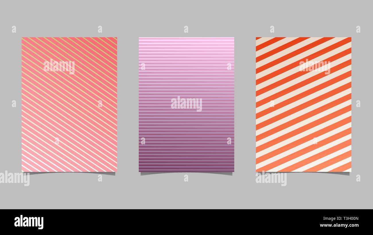 Gradient Abstract Stripe Pattern Page Background Template Set Stock Vector Image And Art Alamy