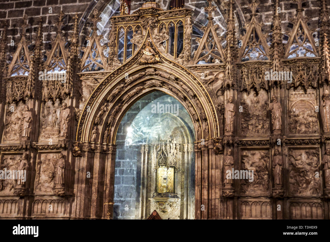 Valencia Cathedral Holy Grail Interior Spain Europe Stock Photo - Alamy