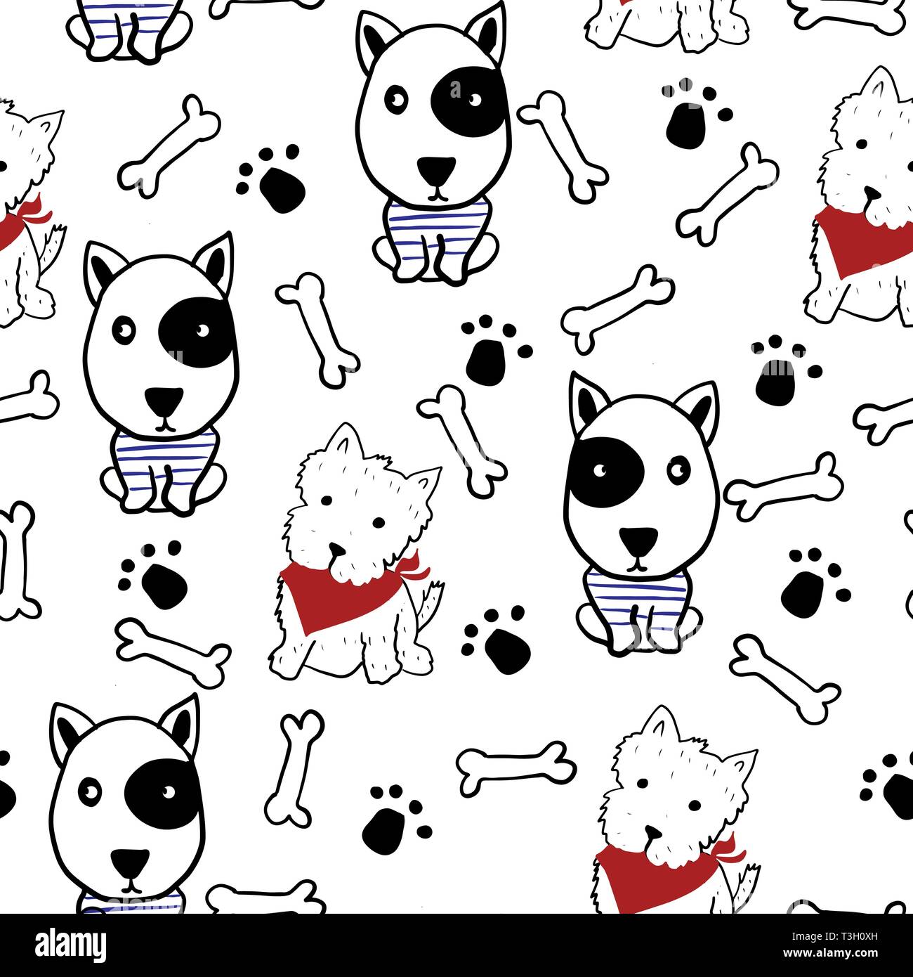 Dog pattern hi-res stock photography and images - Alamy