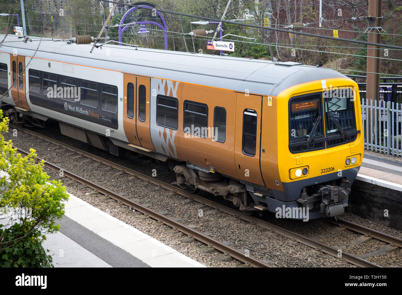 A West Midlands Railway Train at Bournville Station Stock Photo - Alamy