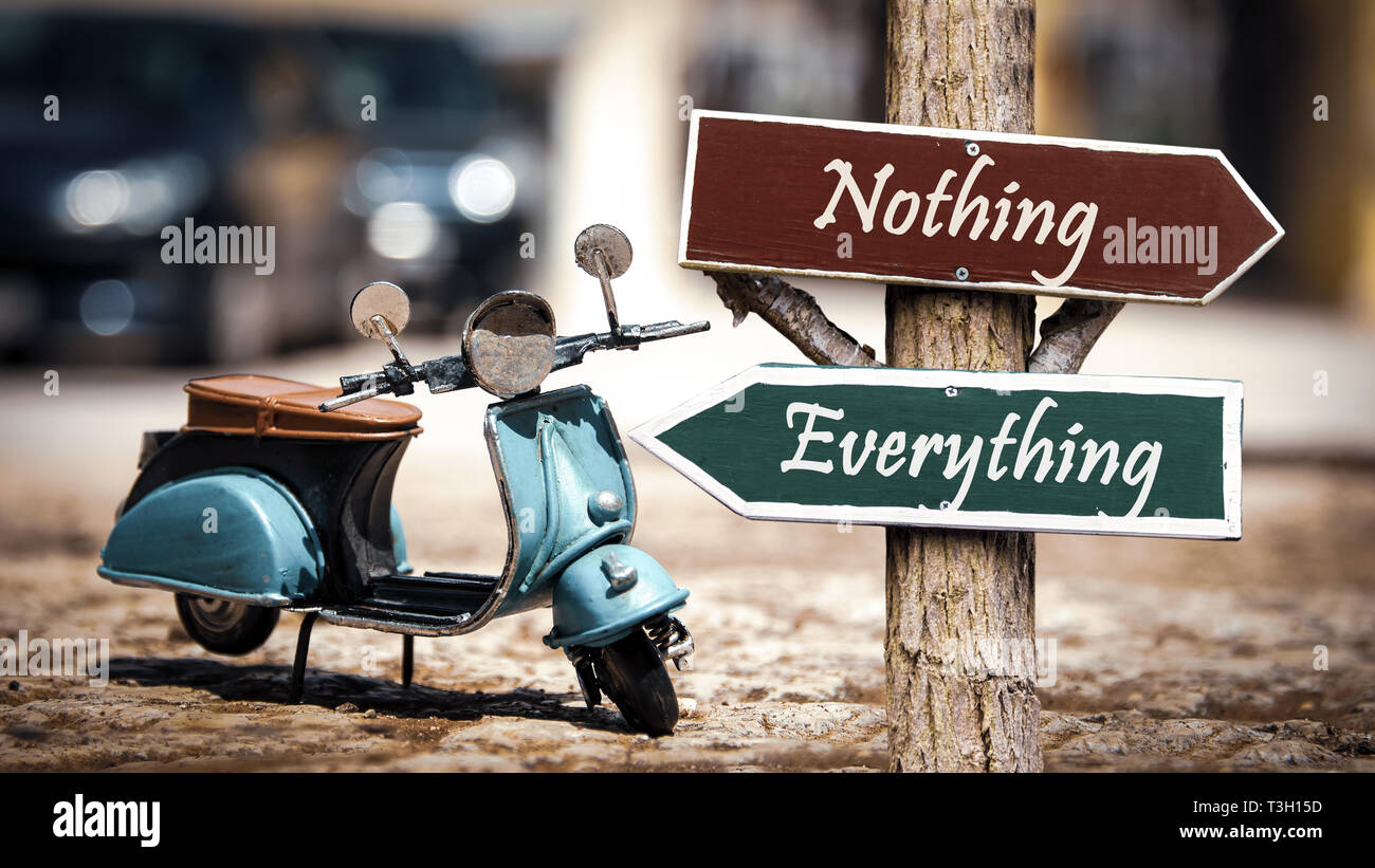 Everything or nothing hi-res stock photography and images - Alamy