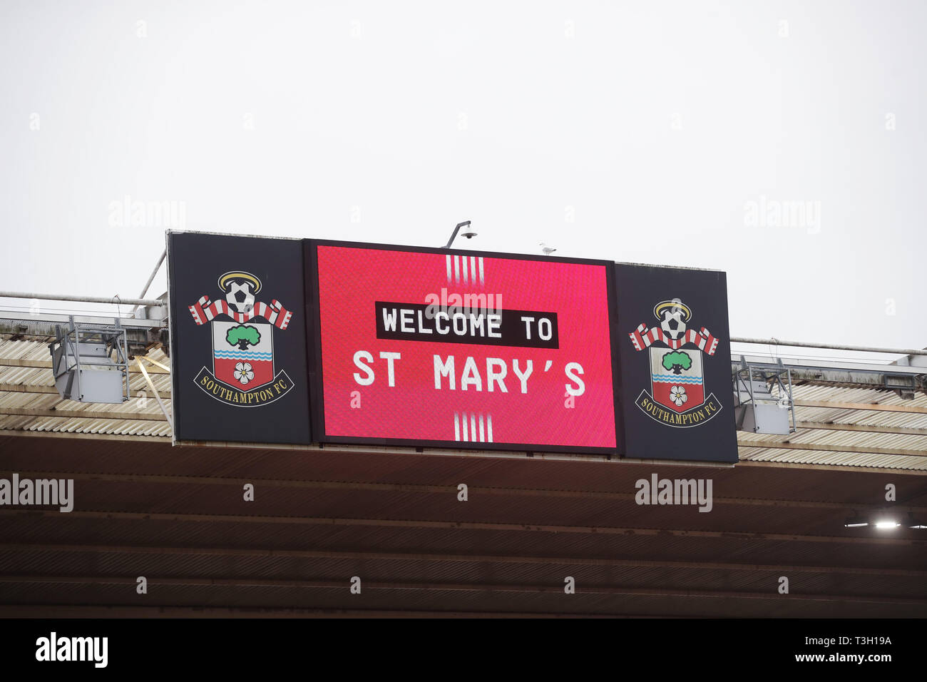 General view of the scoreboard before the Premier League match at St ...