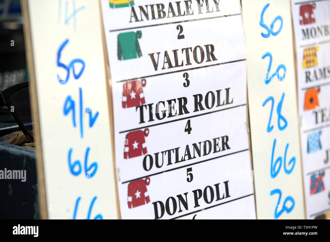 General view of the betting odds for the Randox Health Grand National ...