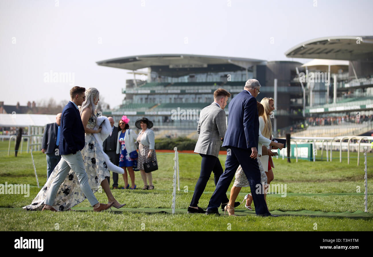 Racegoers arrive for Grand National Day of the 2019 Randox Health Grand ...