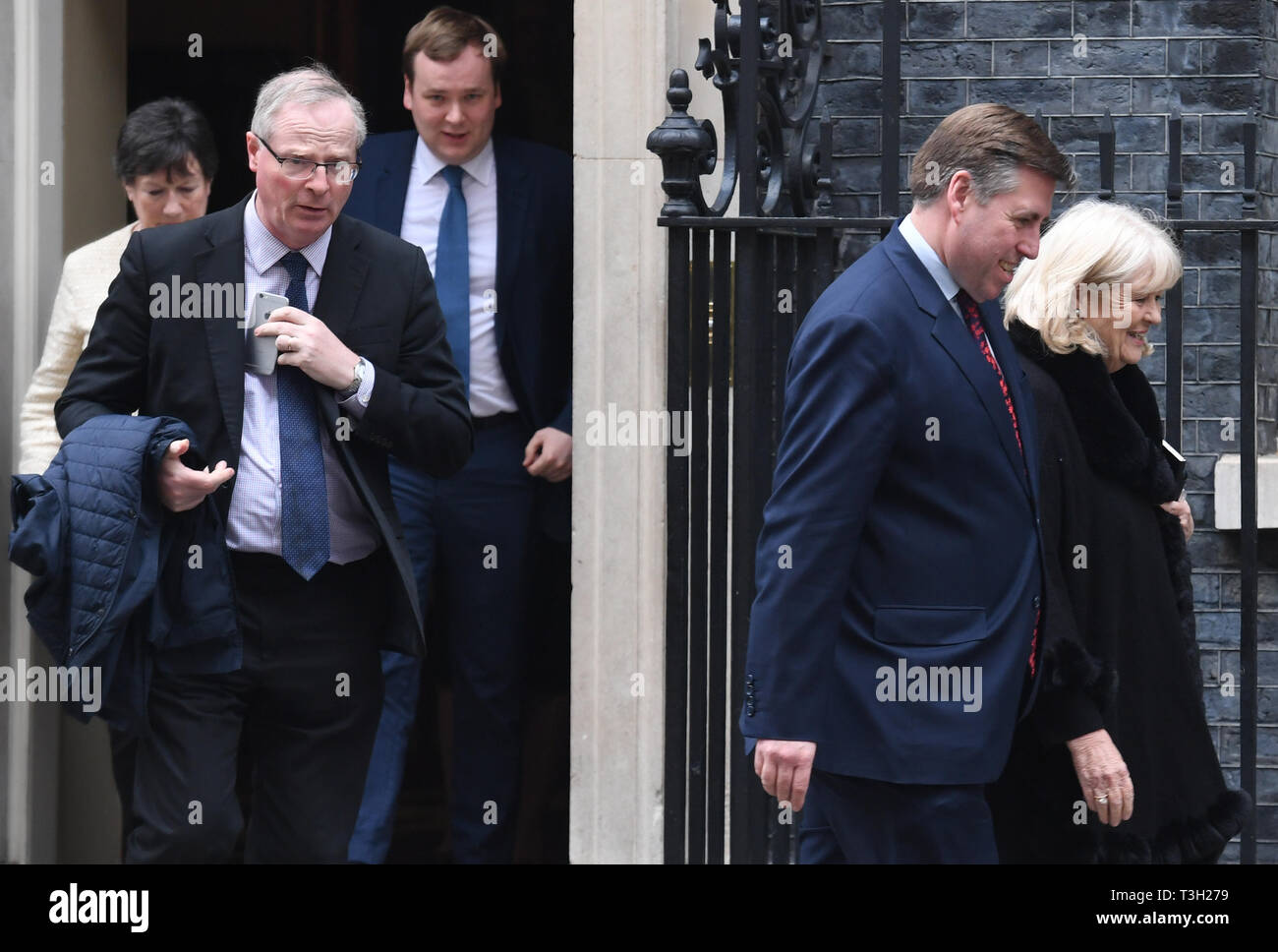 MPs Graham Brady and Cheryl Gillan lead out members of the Conservative ...