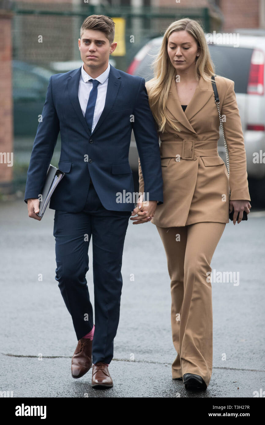 cricketer Alex Hepburn leaves Worcester Crown Court where he is charged ...
