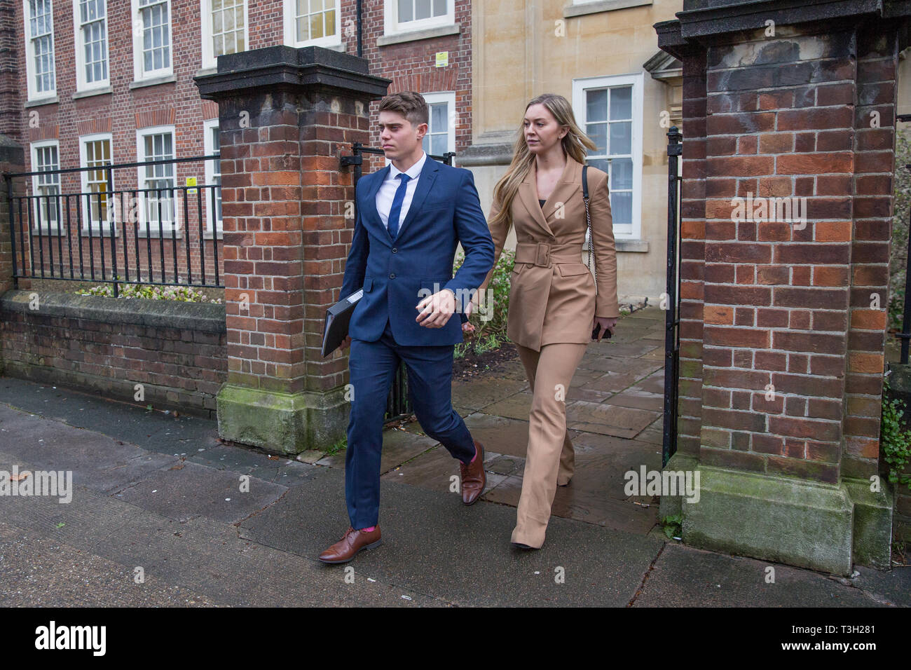 Cricketer Alex Hepburn leaves Worcester Crown Court where he is charged ...