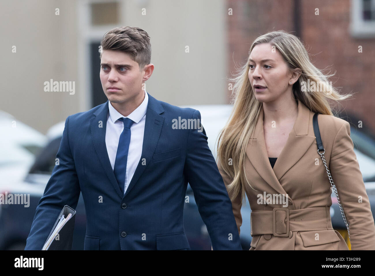 Cricketer Alex Hepburn leaves Worcester Crown Court where he is charged ...