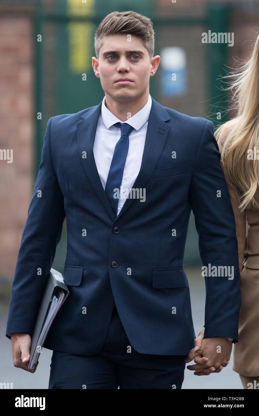 Cricketer Alex Hepburn leaves Worcester Crown Court where he is charged ...
