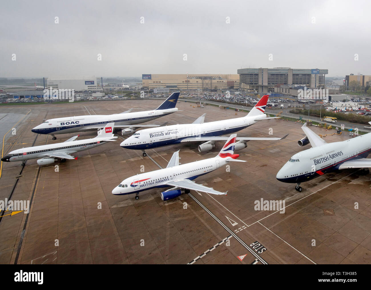 Five planes from british airways centenary fleet hi-res stock ...