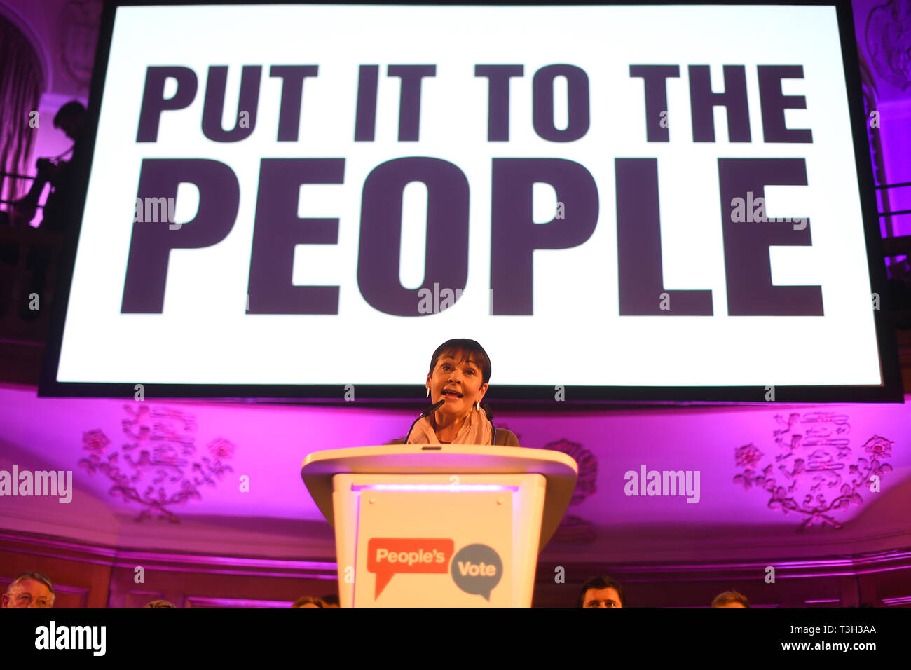 Caroline Lucas speaks at the People's Vote Rally in Assembly Hall ...