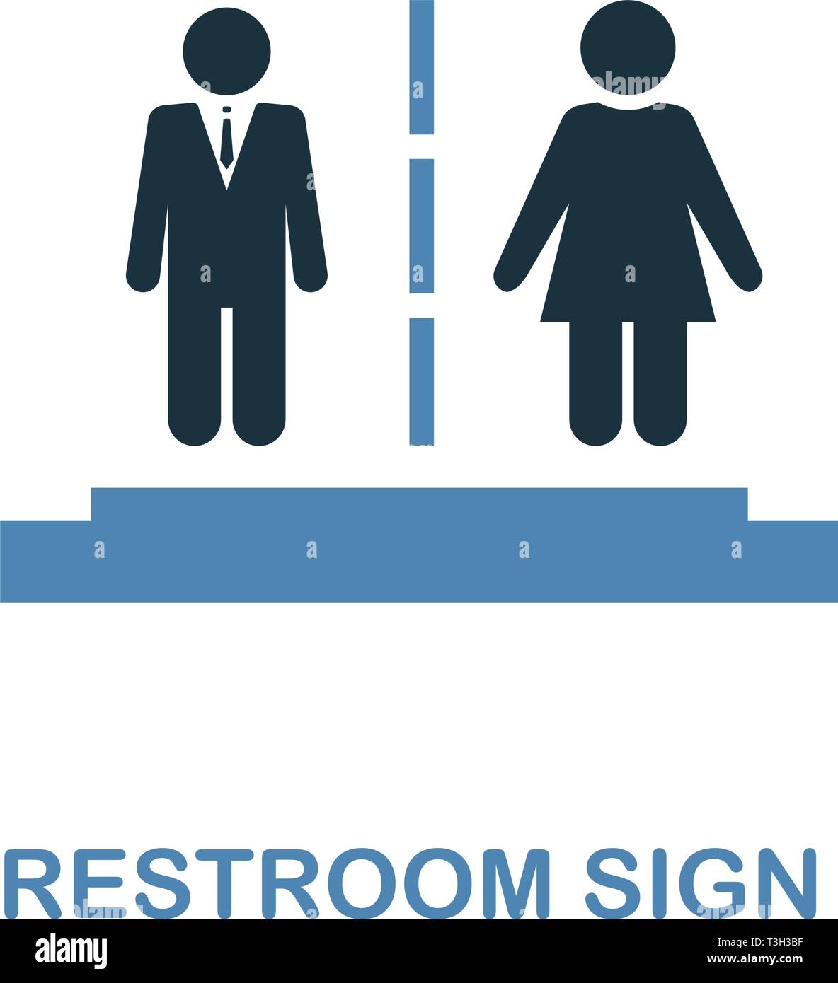 Public wc blue colors Stock Vector Images - Alamy